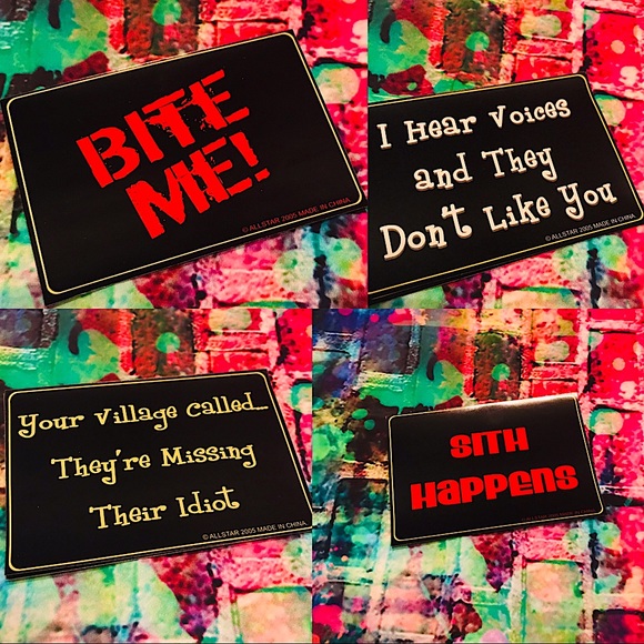 Vintage | Other | Retro 4 Pack 205 Deadstock Humor Sticker 4x3 Approx ...